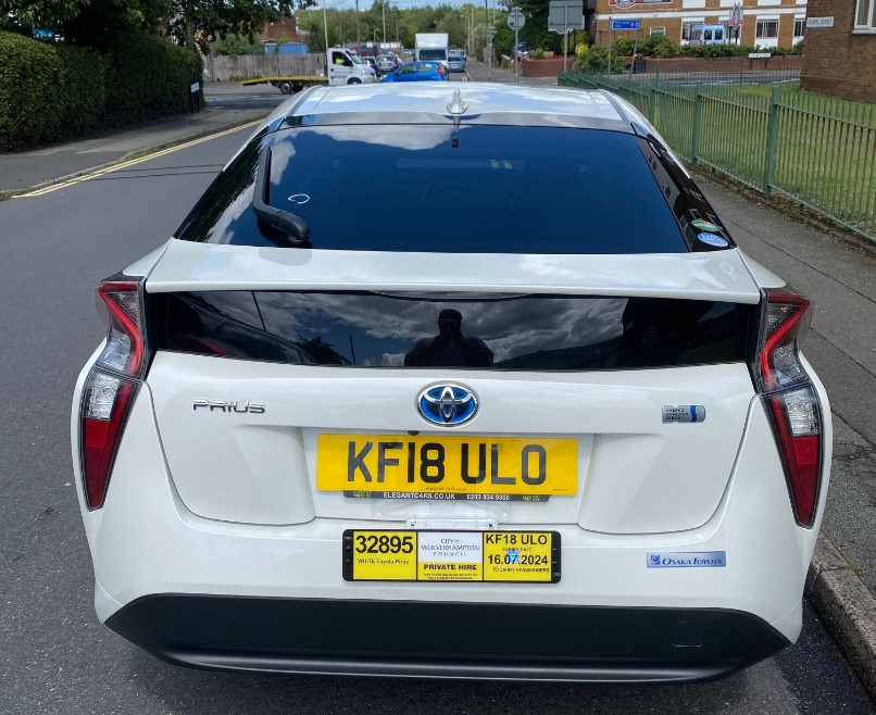 Toyota Prius Hybrid KF18ULO – WOLVERHAMPTON PLATES CAR HIRE - Elegant ...