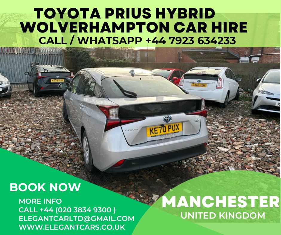 Wolverhampton Plated Toyota Hybrid Prius Car for Hire in Manchester UK ...