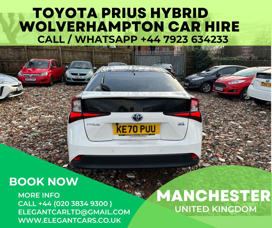 Toyota Hybrid Prius Car For Hire in Manchester UK Wolverhampton Plates ...