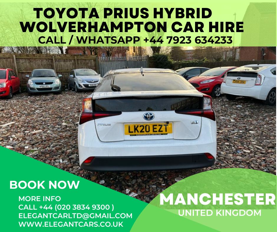 Wolverhampton Plated Toyota Hybrid Prius Car for Hire LK20EZT - Elegant ...